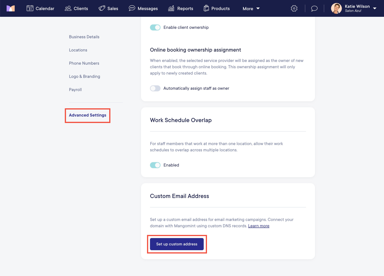Sending Marketing Emails from a Custom Email Address | Mangomint Salon and Spa Software