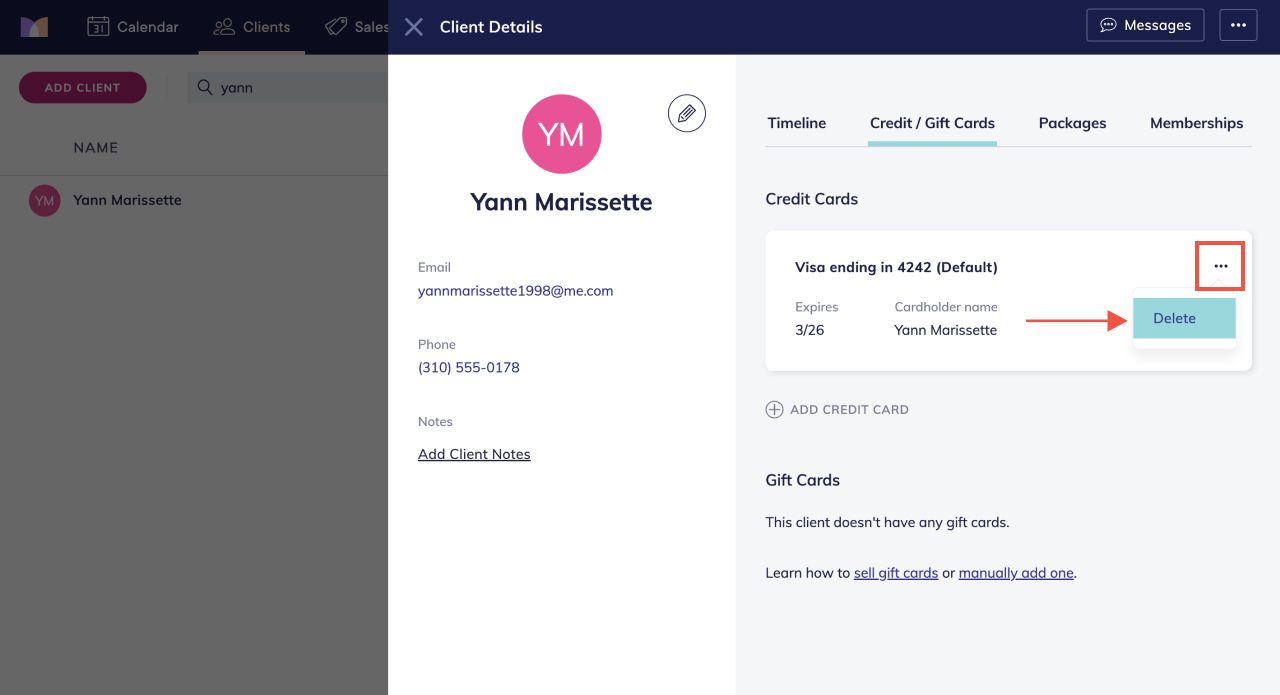 Managing Cards on File | Mangomint Salon and Spa Software
