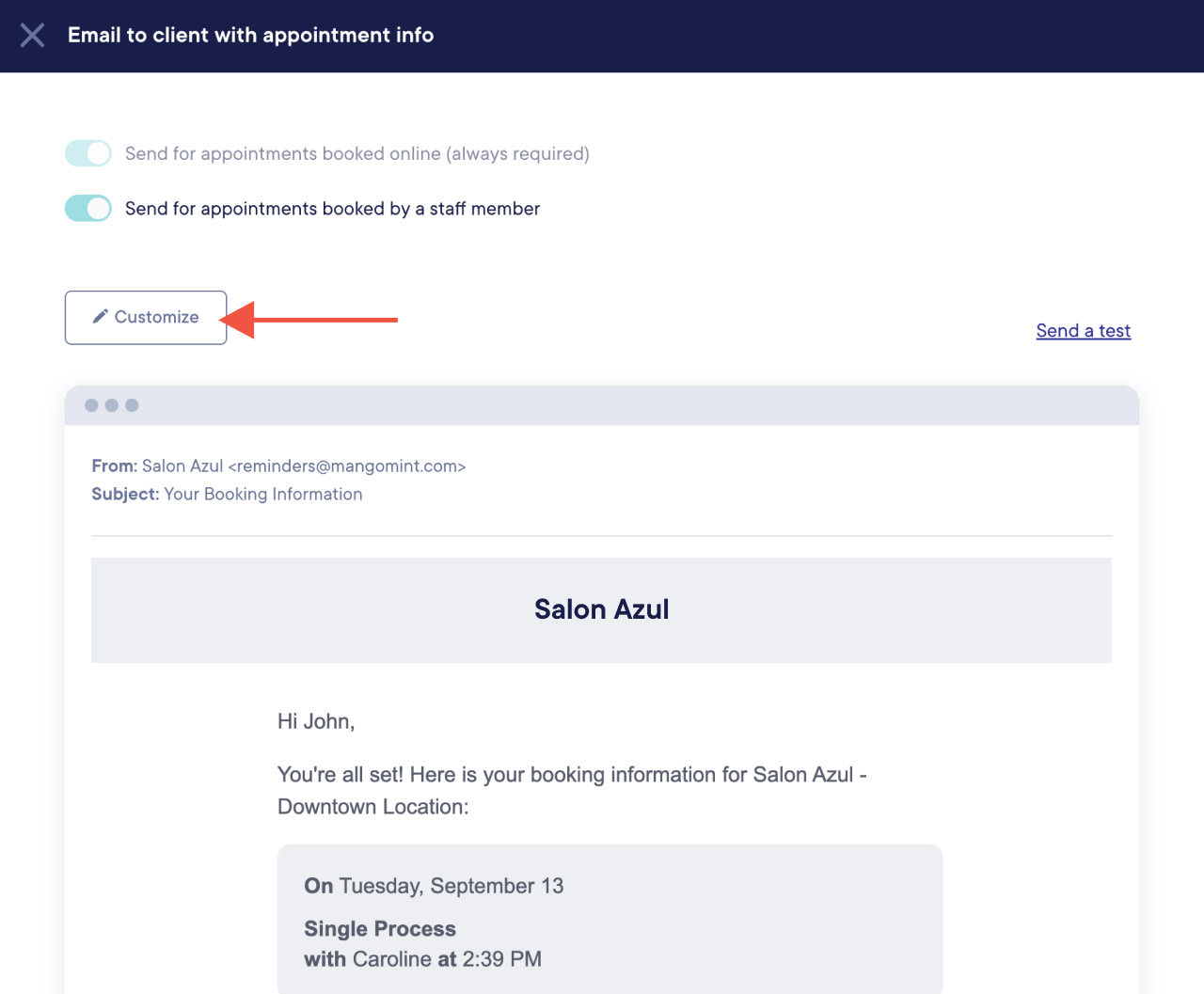 How to Customize Automated Messages | Mangomint Learning Center | Help ...