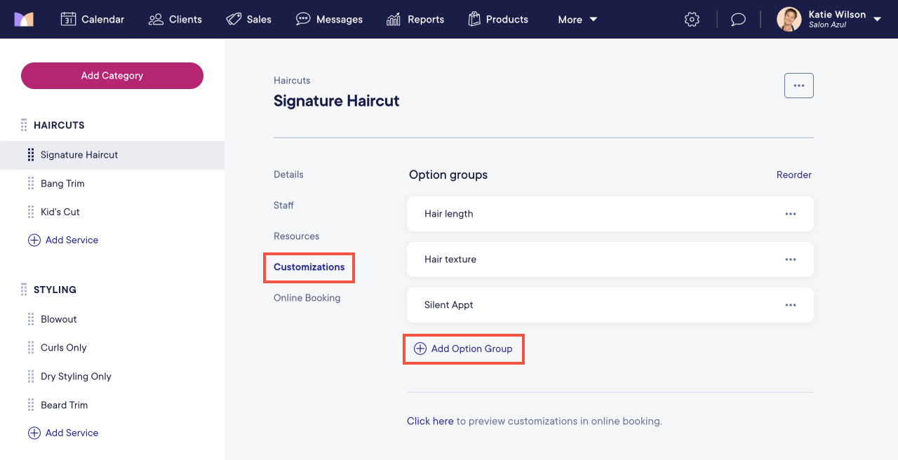 How to Set Up Service Customizations in Mangomint | Mangomint Salon and Spa Software