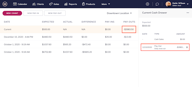 Cash Drawer Daily Close Out | Mangomint