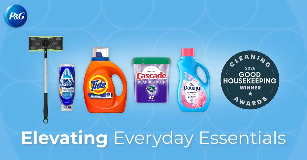 P&G Products Recognized with Good Housekeeping’s 2026 Cleaning Award | P&G
