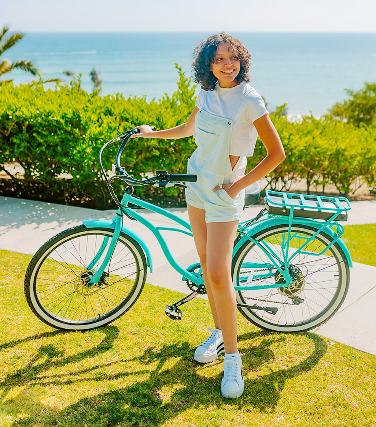 Women's Sixthreezero Electric Beach Cruiser Bike - 26" Around the Block ...