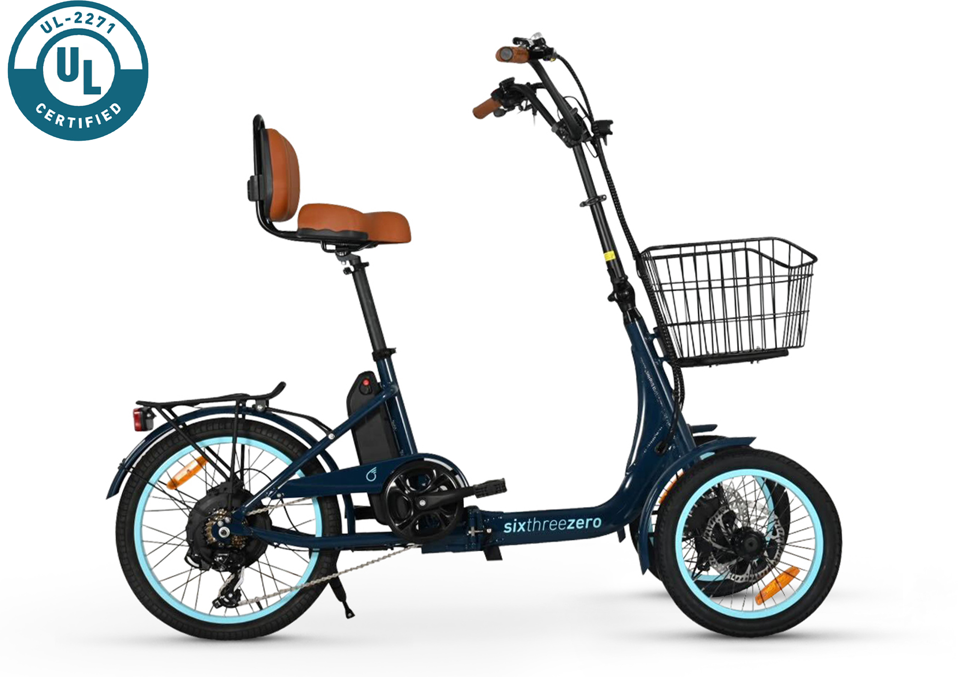 Two Front Wheel Electric Bike with Hydraulic Brakes | Reverse E-Trike W ...