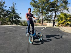 The Revolutionary Reverse E Trike with Two Front Wheels!