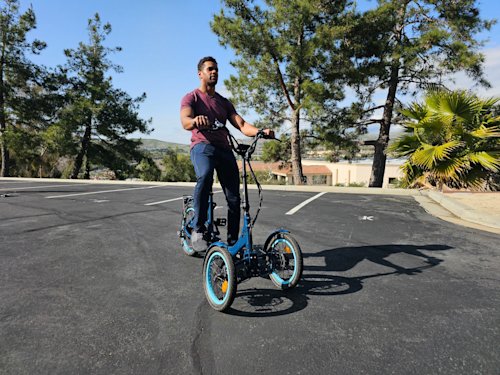 The Revolutionary Reverse E Trike with Two Front Wheels!