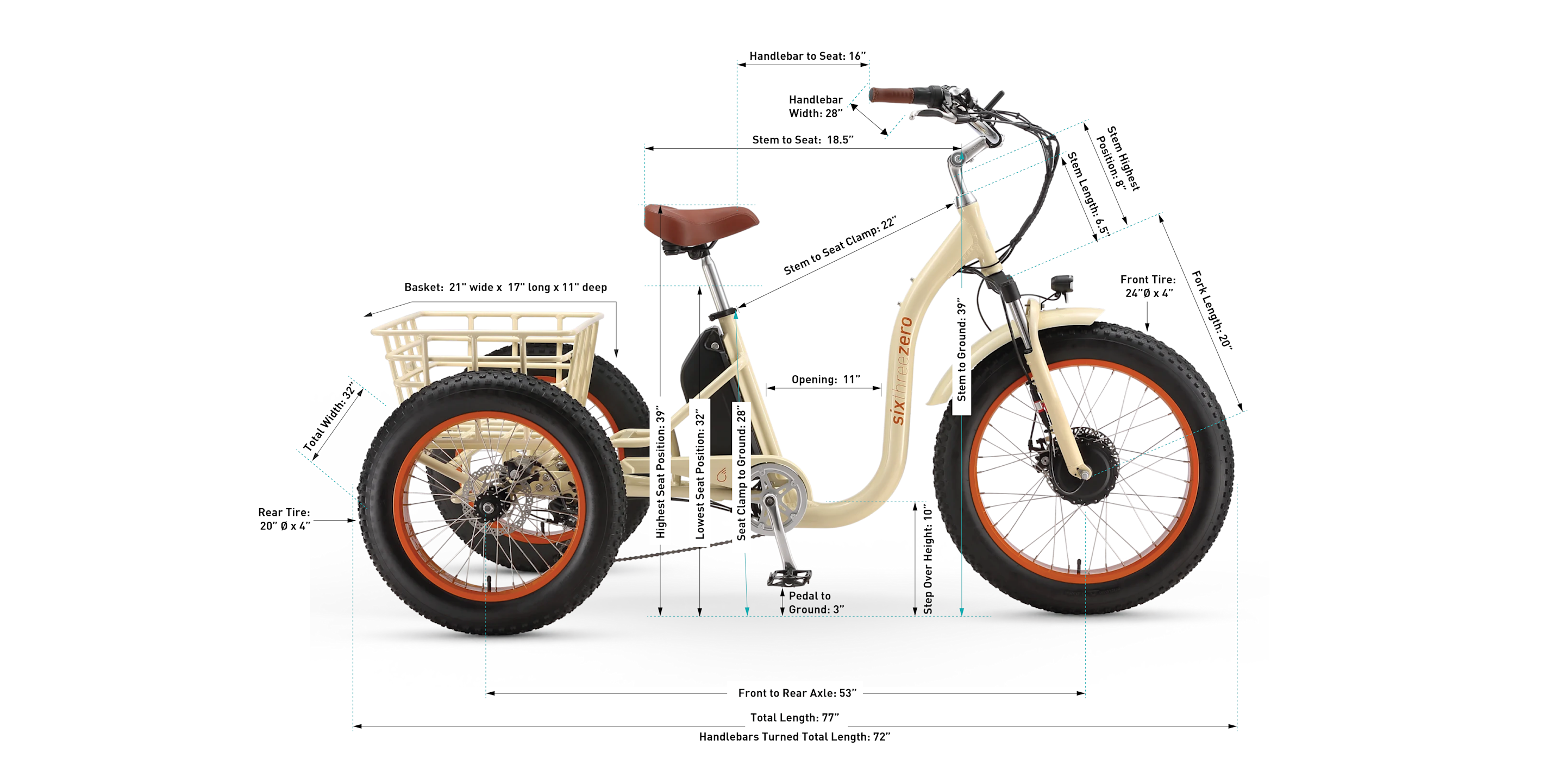 Simple Step Thru Fat Tire 3 Wheel Electric Bike for Adults | Three ...