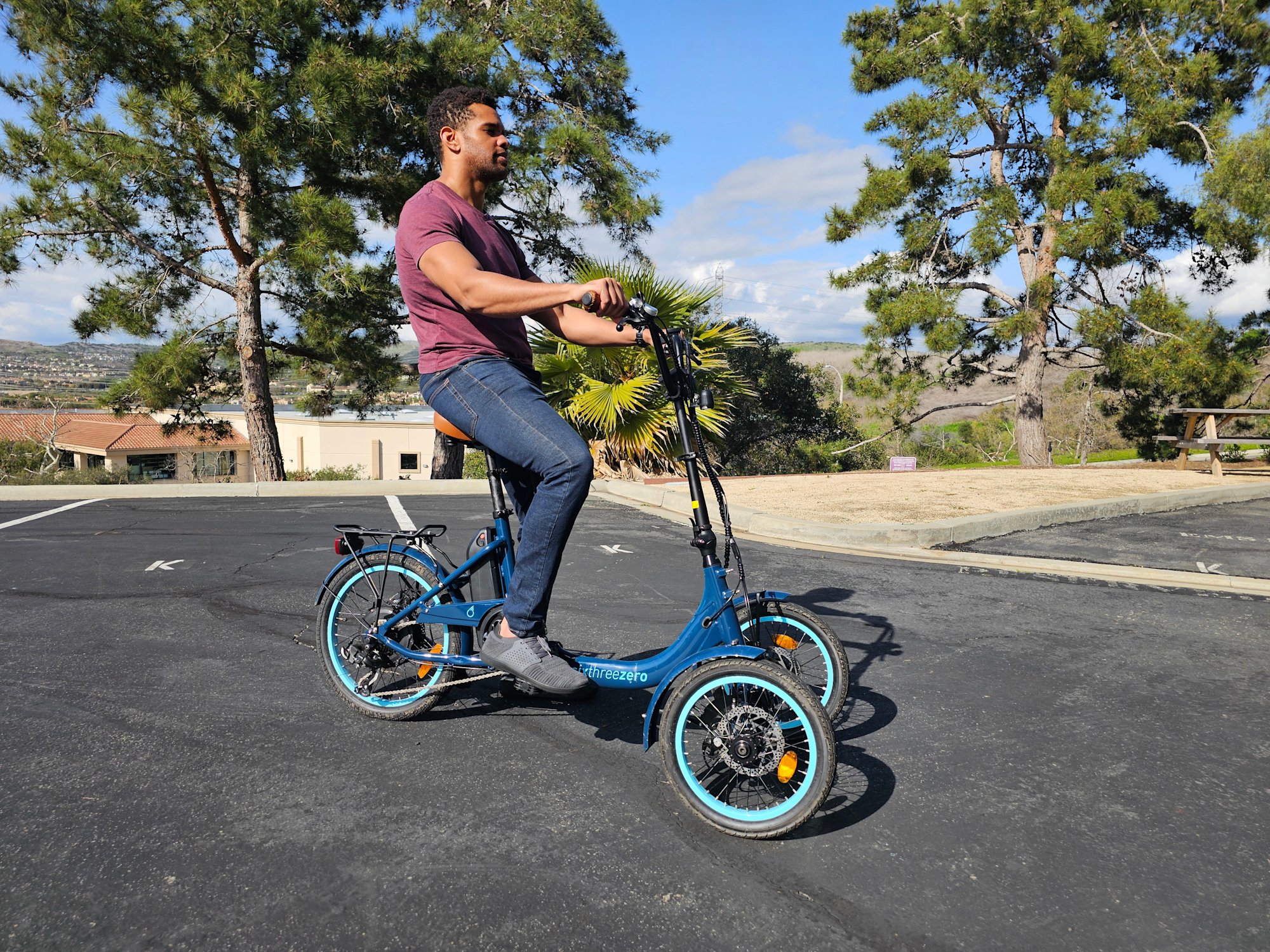 The Most COMPACT Foldable Reverse E Trike: Electric Tadpole Trike with ...