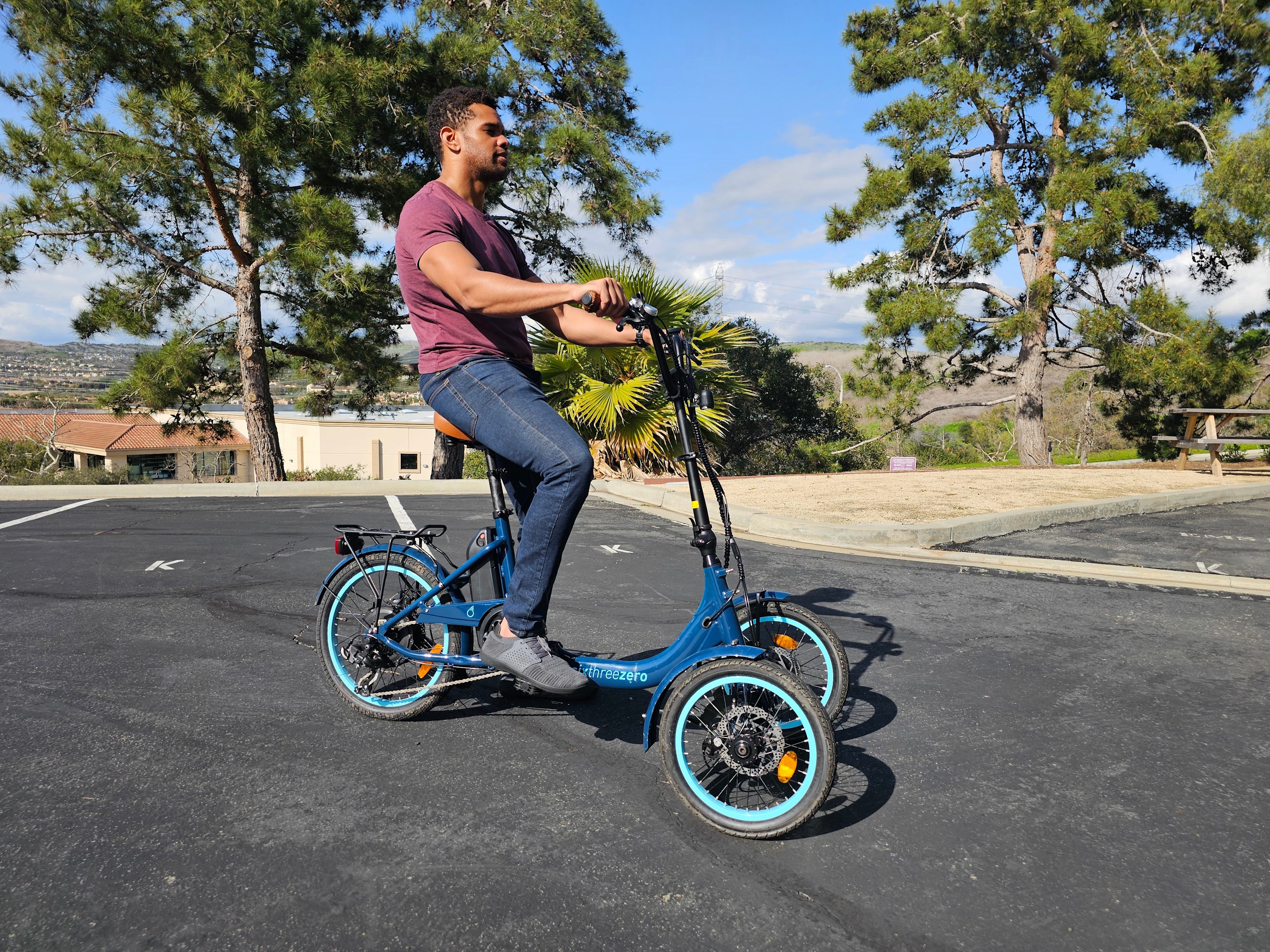 The Most COMPACT Foldable Reverse E Trike: Electric Tadpole Trike with ...