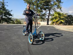 The Revolutionary Reverse E Trike with Two Front Wheels!