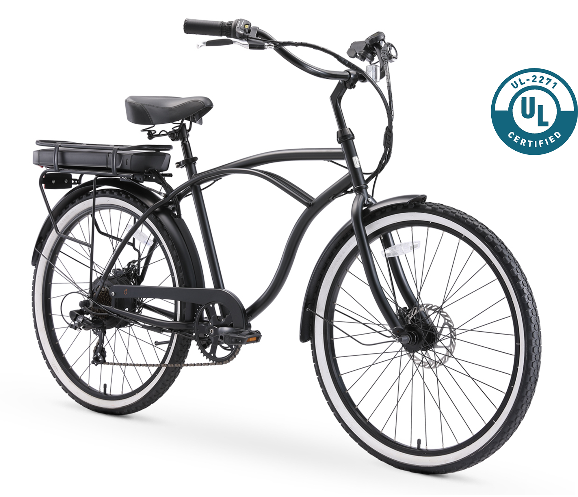 Men's Sixthreezero Around the Block Electric Beach Cruiser Bike (Matte ...