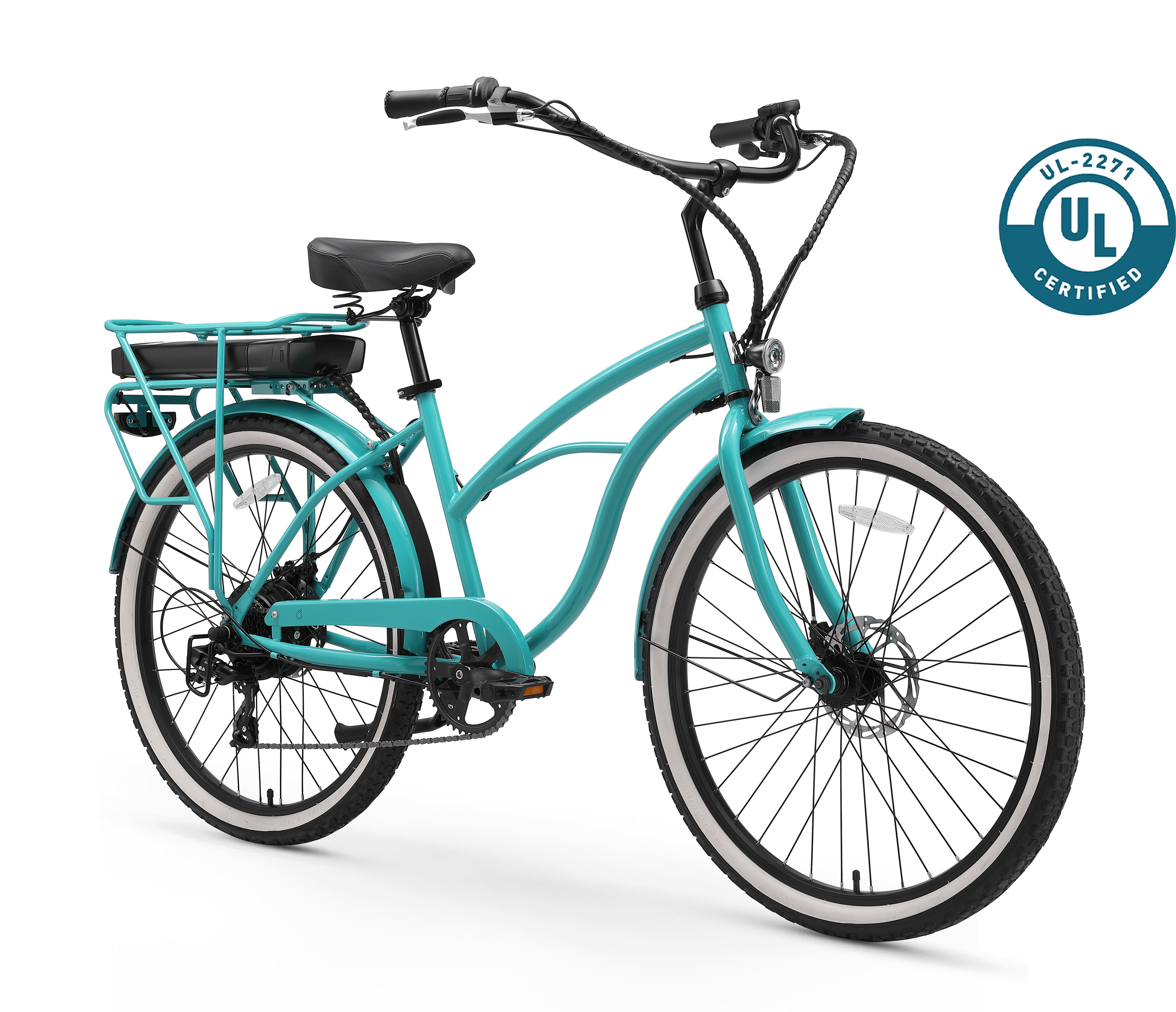 Women's Sixthreezero Electric Beach Cruiser Bike - 26" Around the Block ...