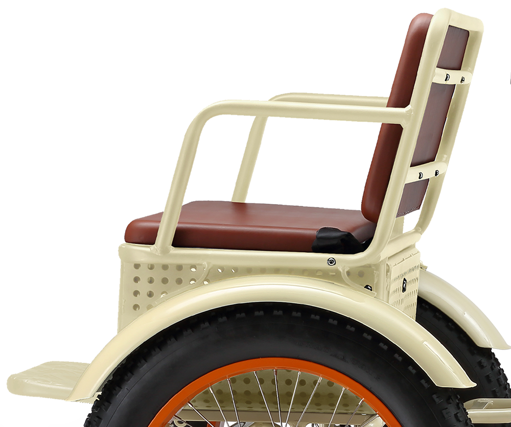 Simple Step Thru Fat Tire 3 Wheel Electric Bike Rear Seat
