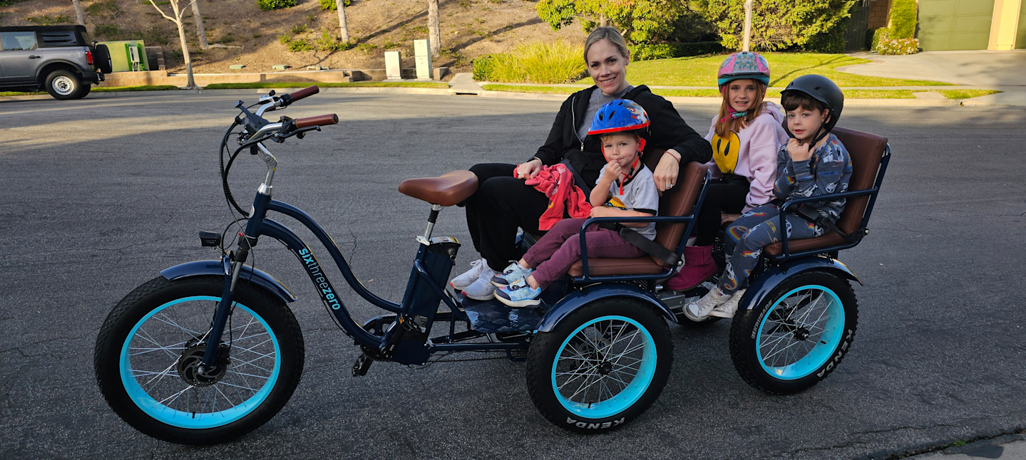 Sixthreezero EVRYjourney Electric Bike Rickshaw| ETrike With Passenger Seat