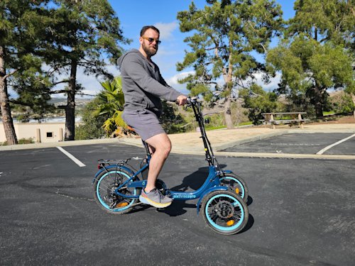 The Revolutionary Reverse E Trike with Two Front Wheels!