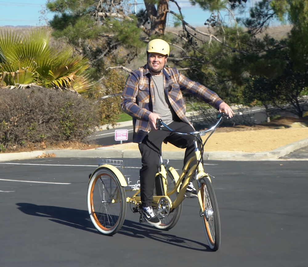 Experience the Inaugural Ride of 3-Wheel Electric Bikes: Watch Men Ride ...