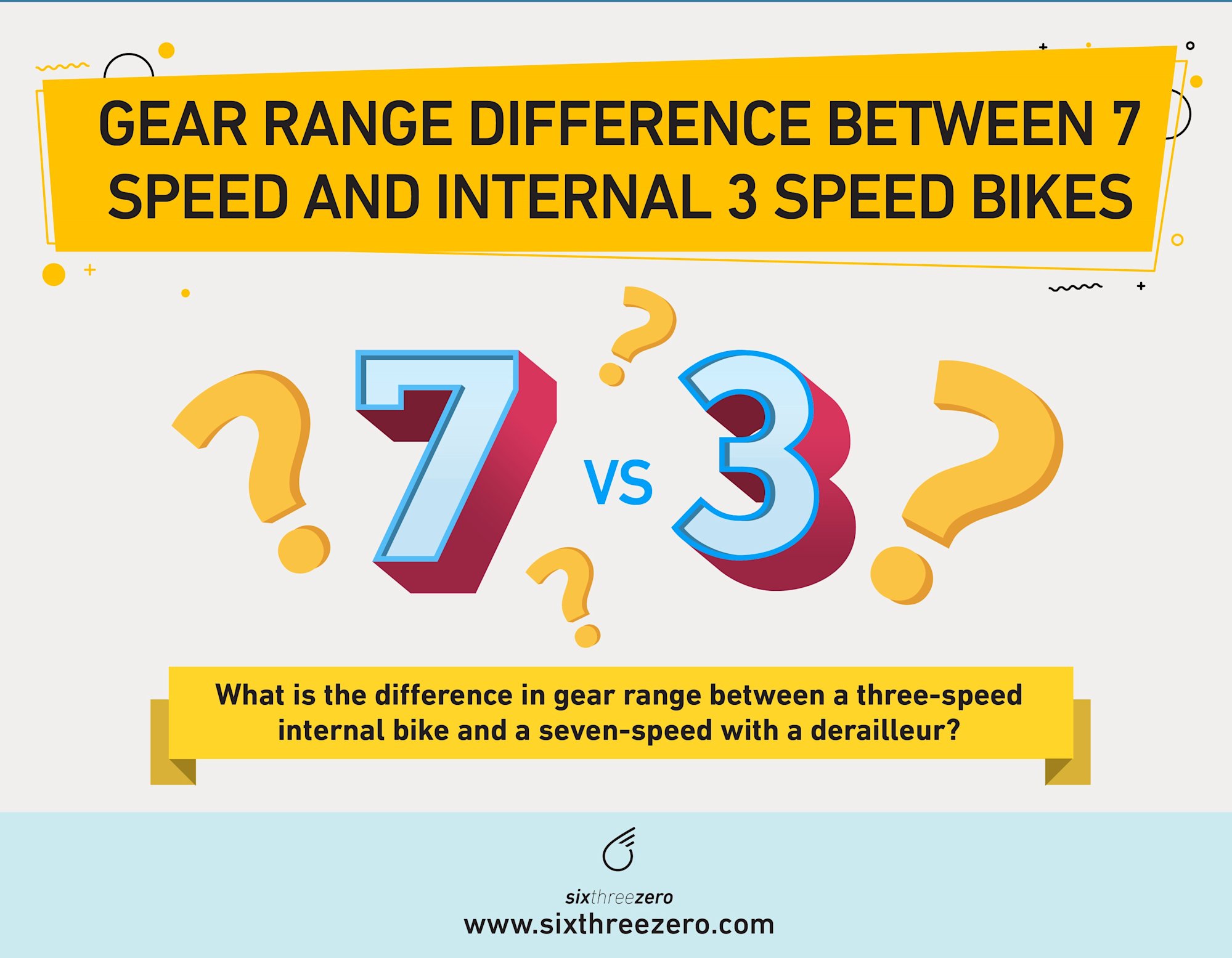 Gear Range Difference between 7 Speed and Internal 3 Speed Bikes