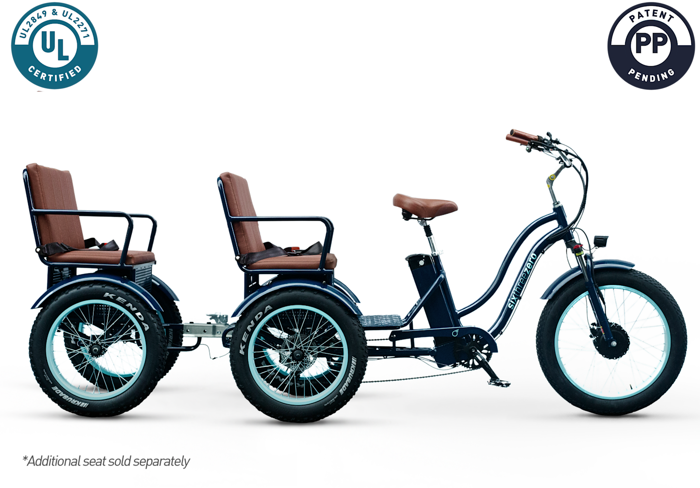 Sixthreezero EVRYjourney Electric Bike Rickshaw| ETrike With Passenger Seat