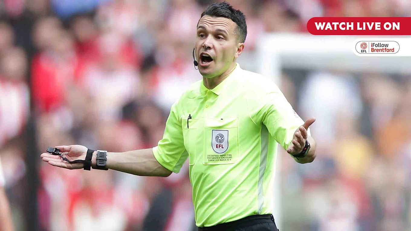 Dean Whitestone to take charge tomorrow night | Brentford FC