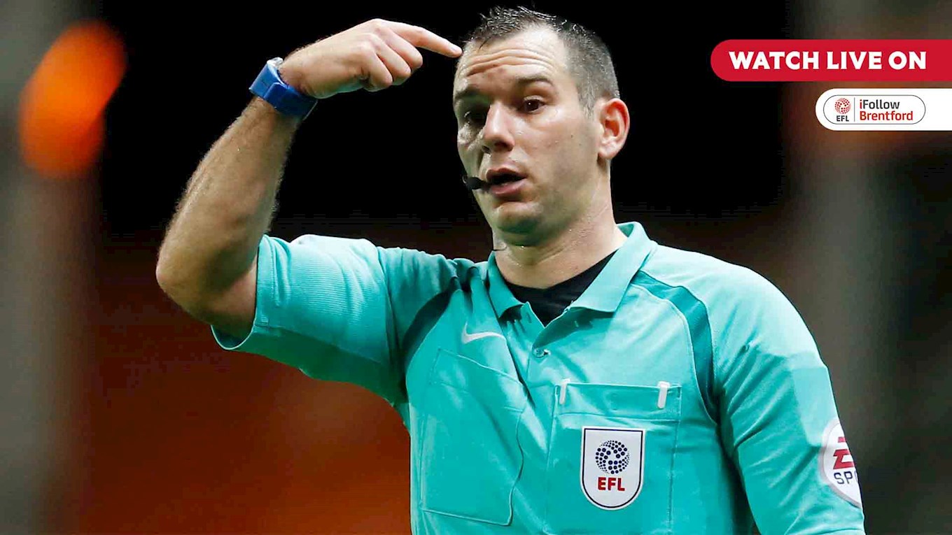 Tim Robinson the referee for tomorrow's top of the table clash ...