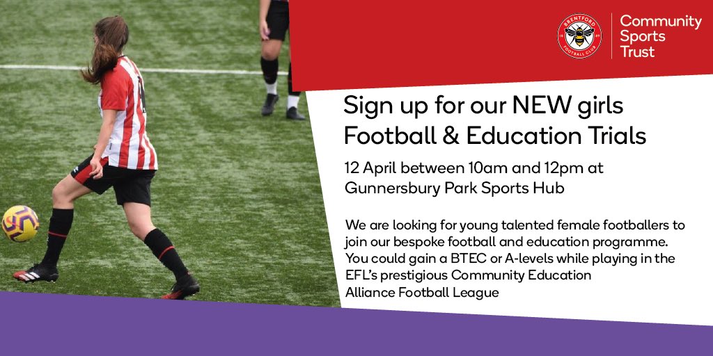 New Girls post-16 football and education trials | Brentford FC