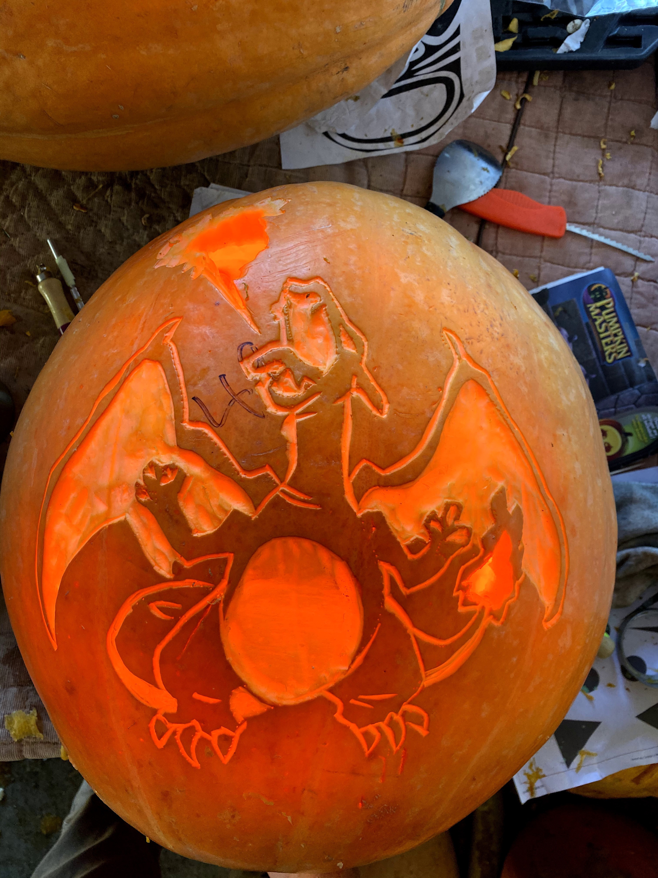 Charizard Pumpkin Carving | Utah Pumpkins