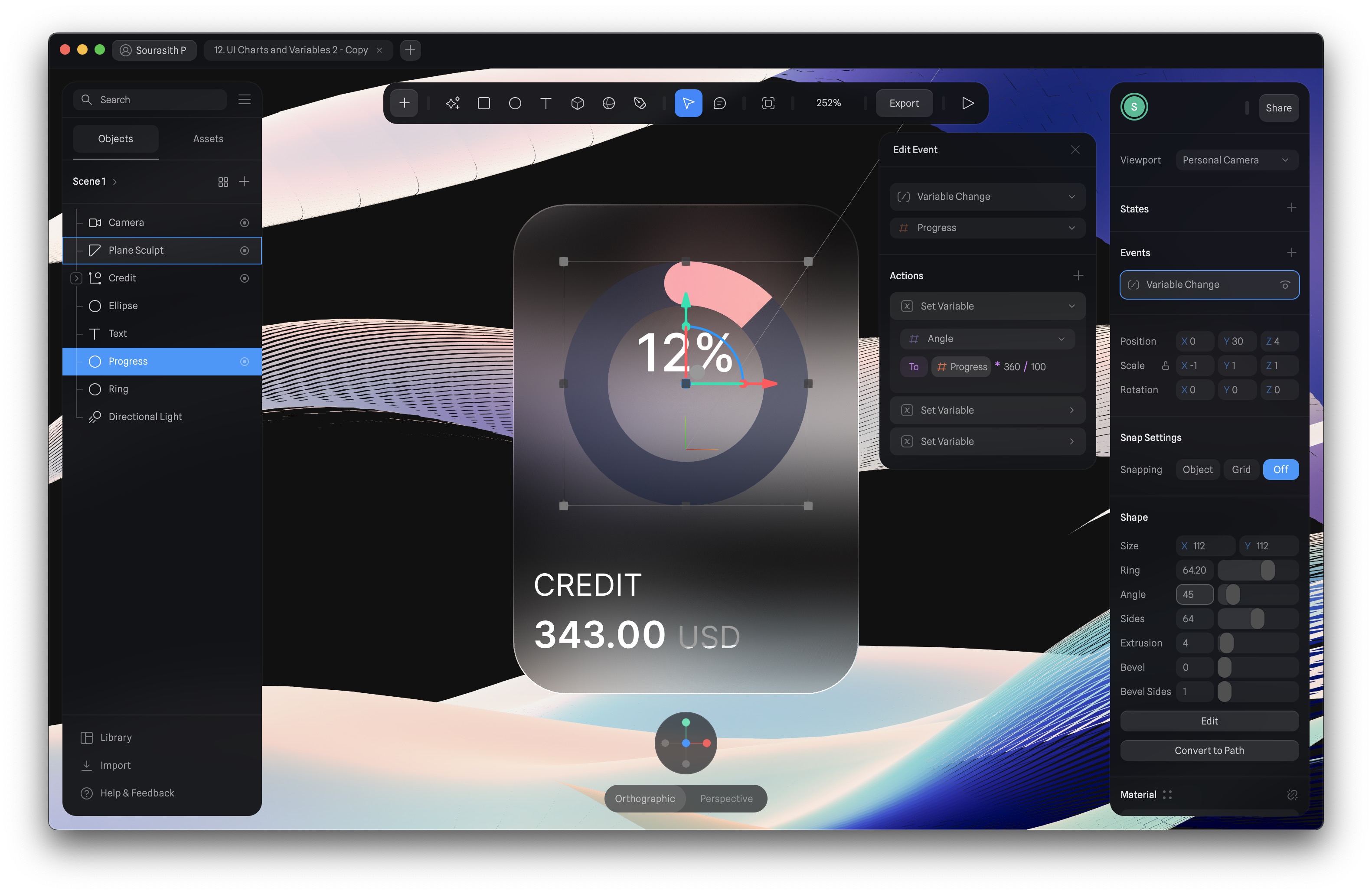 UI Charts and Variables - 3D UI Interactive Web Design with Spline ... UI Charts and Variables - 3D UI Interactive Web Design with Spline ...