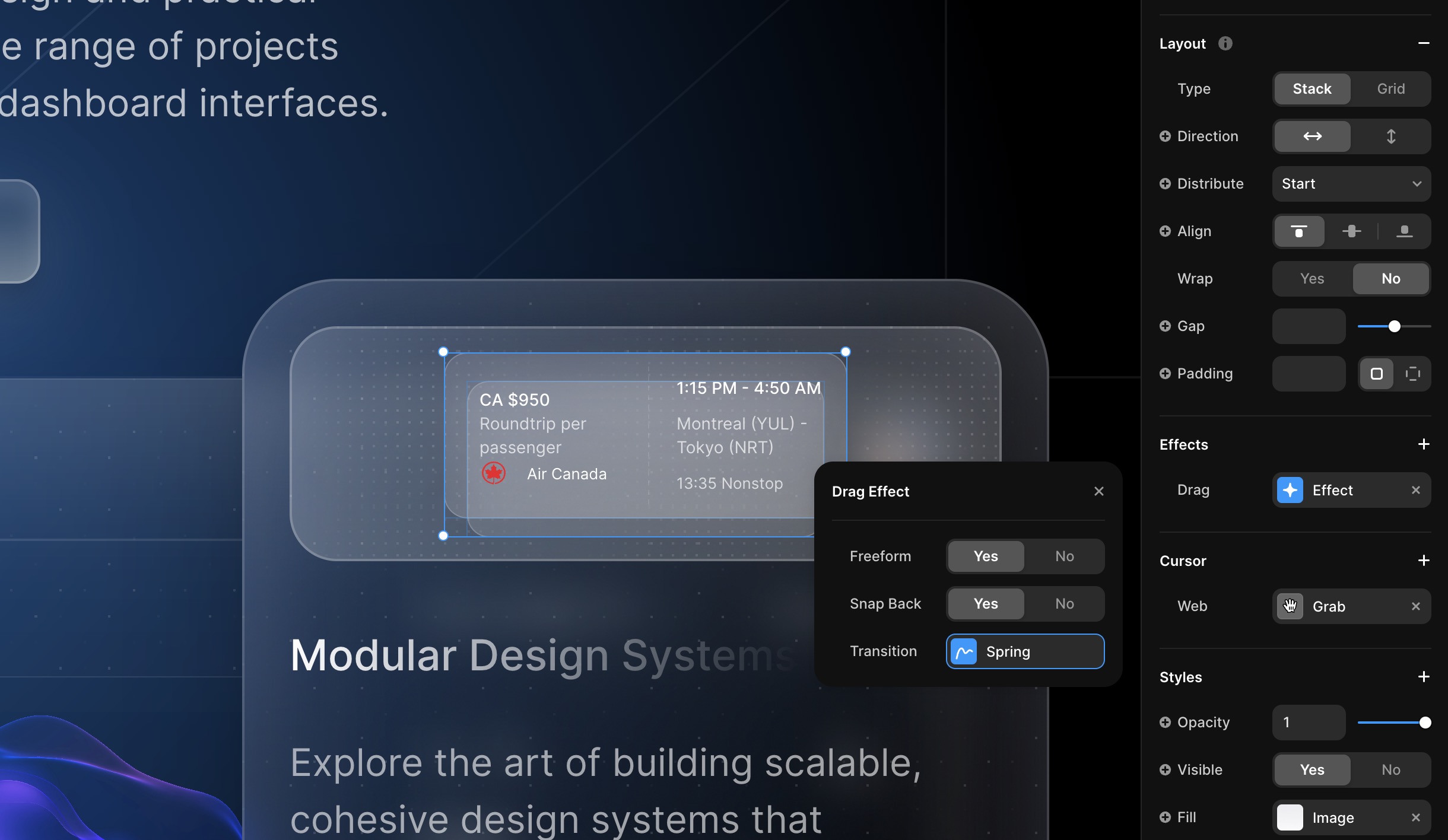 Appear, Hover, Press, Loop and Drag Effects - Master No-Code Web Design with Framer - Design+Code