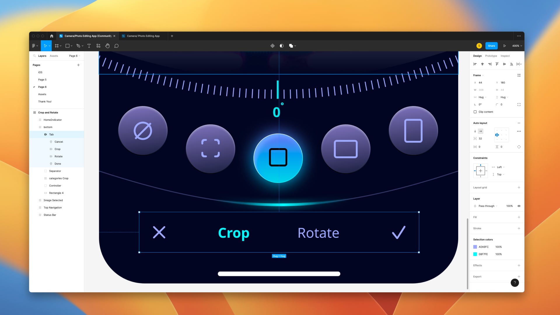 Brightness, Crop and Rotate - UI Design a Camera App in Figma - Design+Code