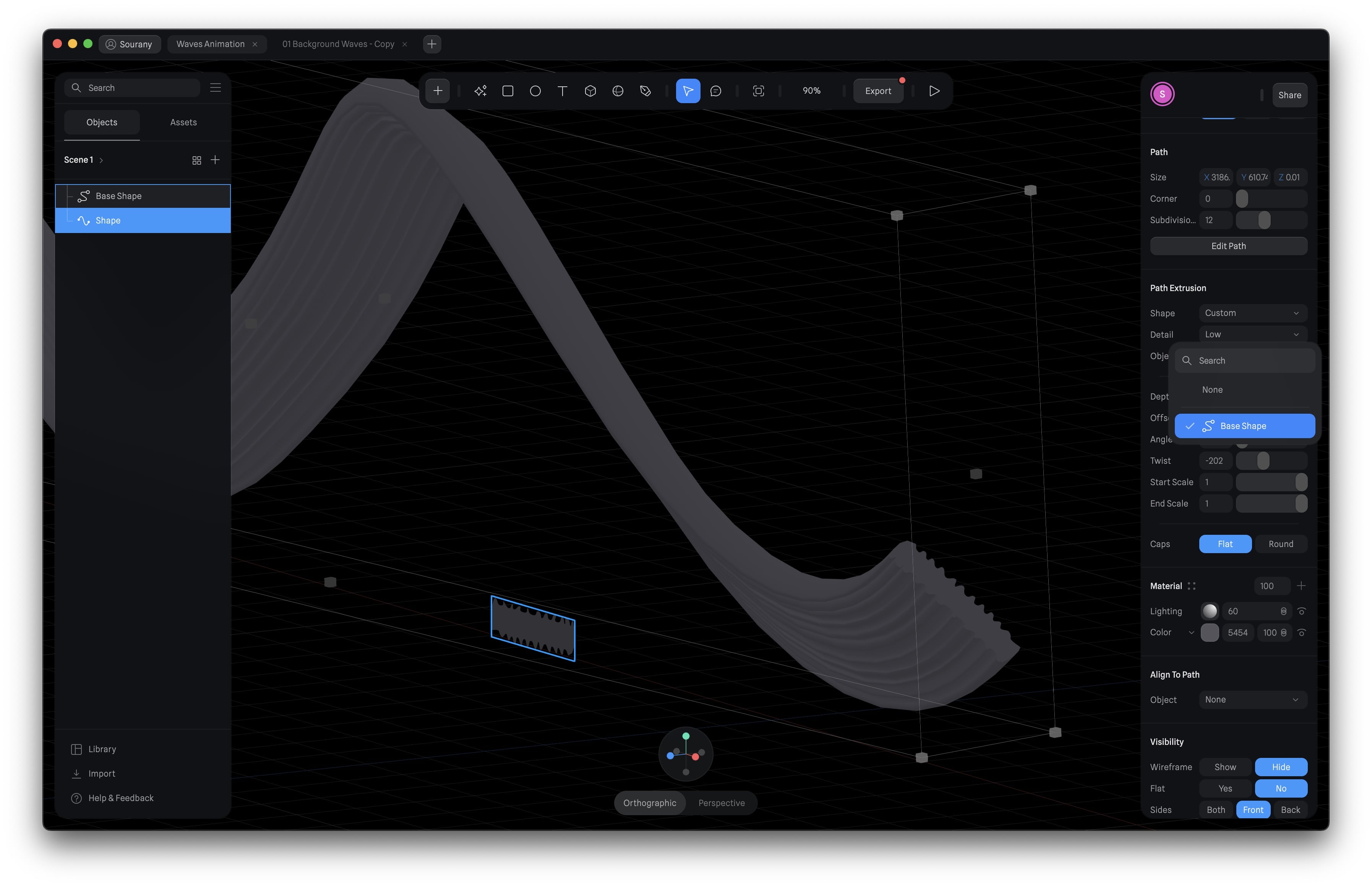 Waves Animation - 3D UI Interactive Web Design with Spline - Design+Code