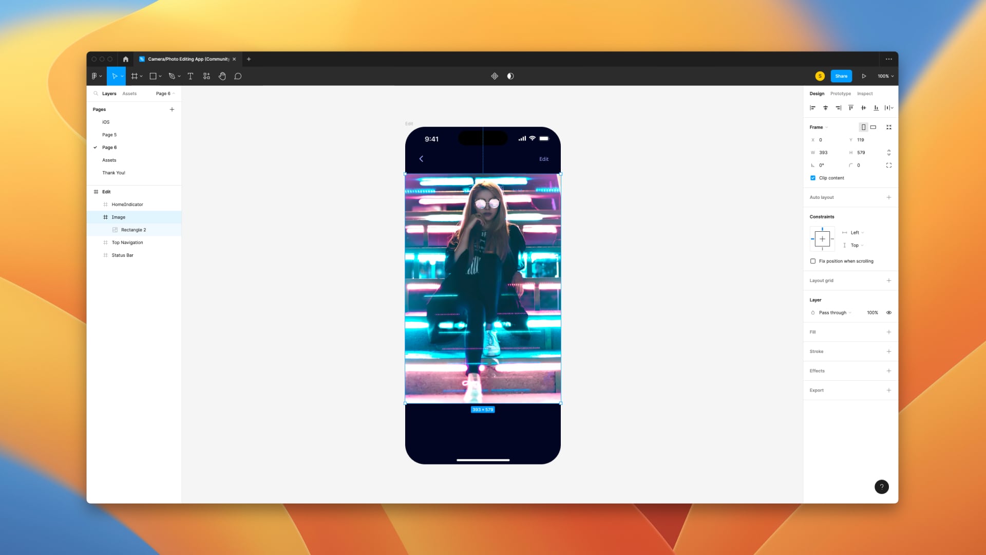 Edit and Filters - UI Design a Camera App in Figma - Design+Code