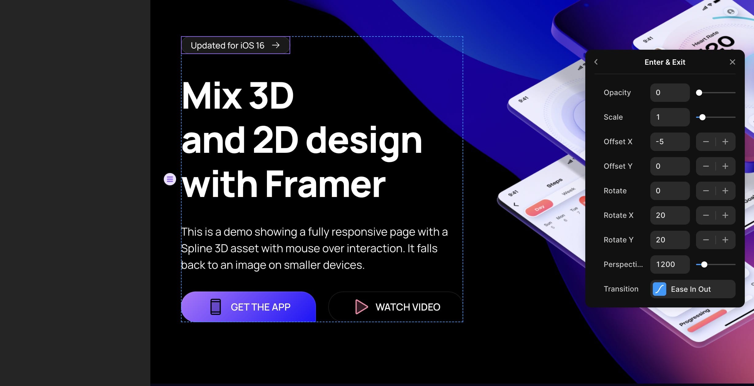 Appear Animation - Build a 3D Site Without Code with Framer - Design+Code