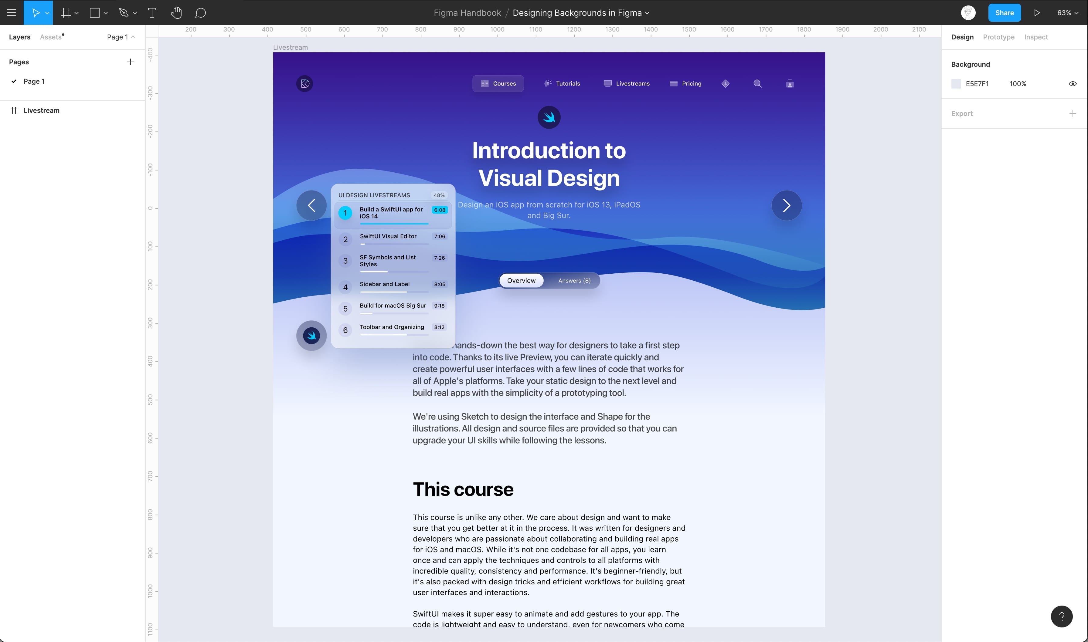 Creating Backgrounds - Figma Handbook - Design+Code