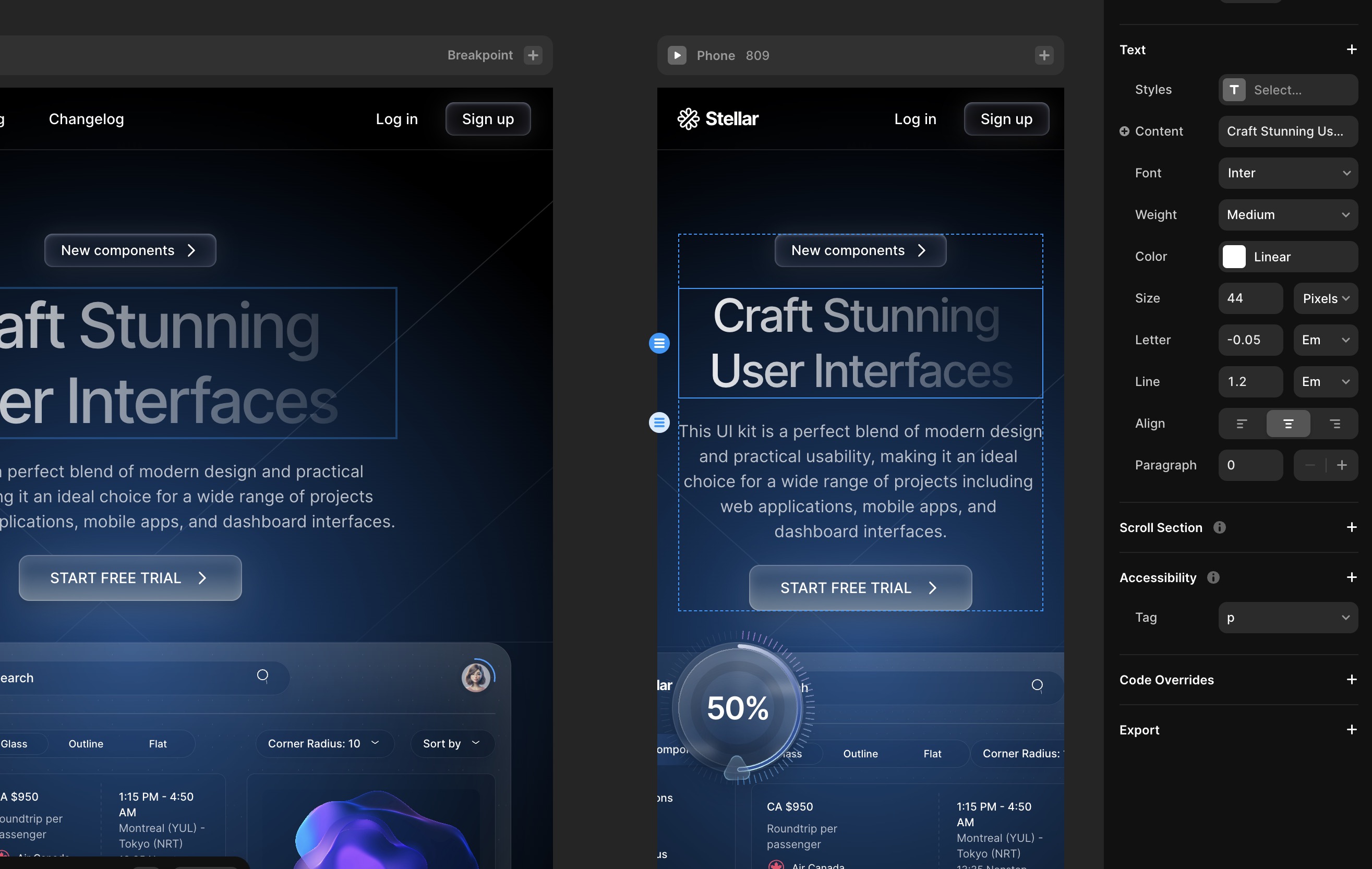 Responsive Layout With Breakpoints And Min Max Master No Code Web Design With Framer Design Code