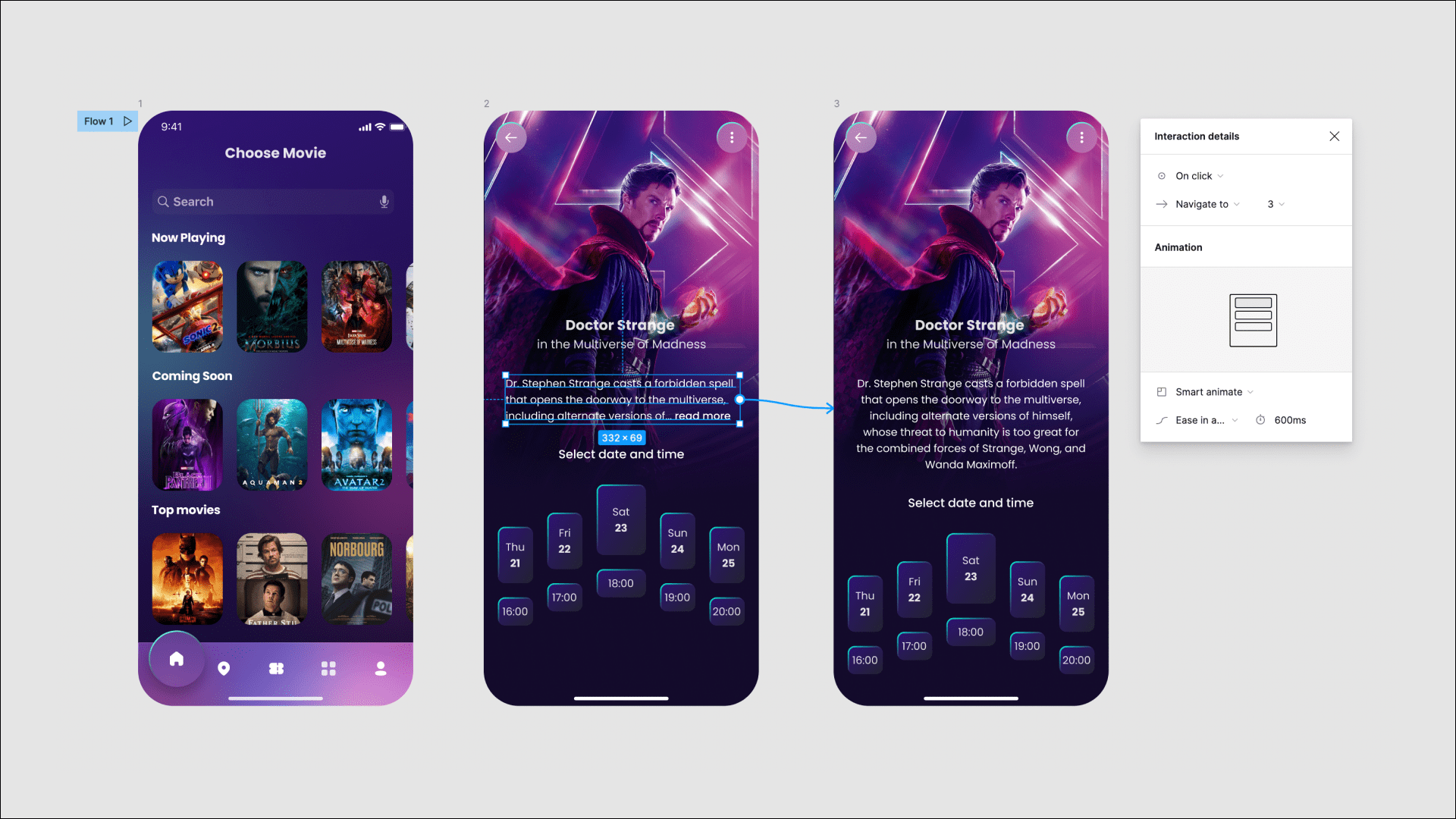 The basics of prototyping - Prototyping in Figma - Design+Code