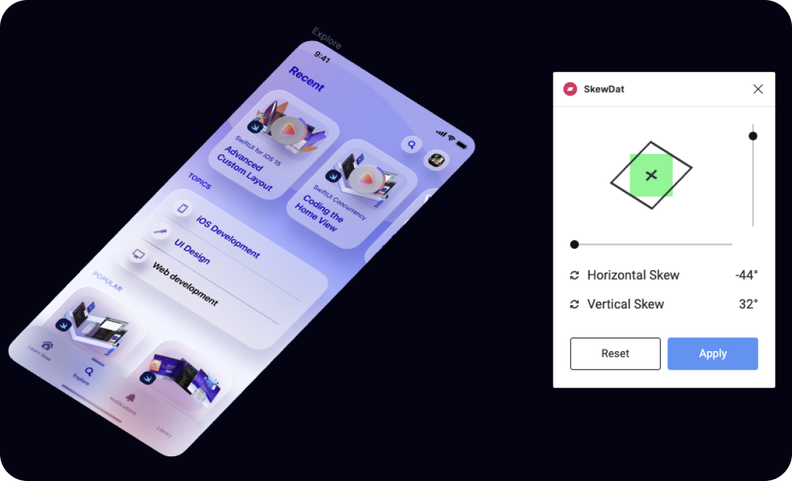 3D UI Perspective Design - Figma Handbook - Design+Code