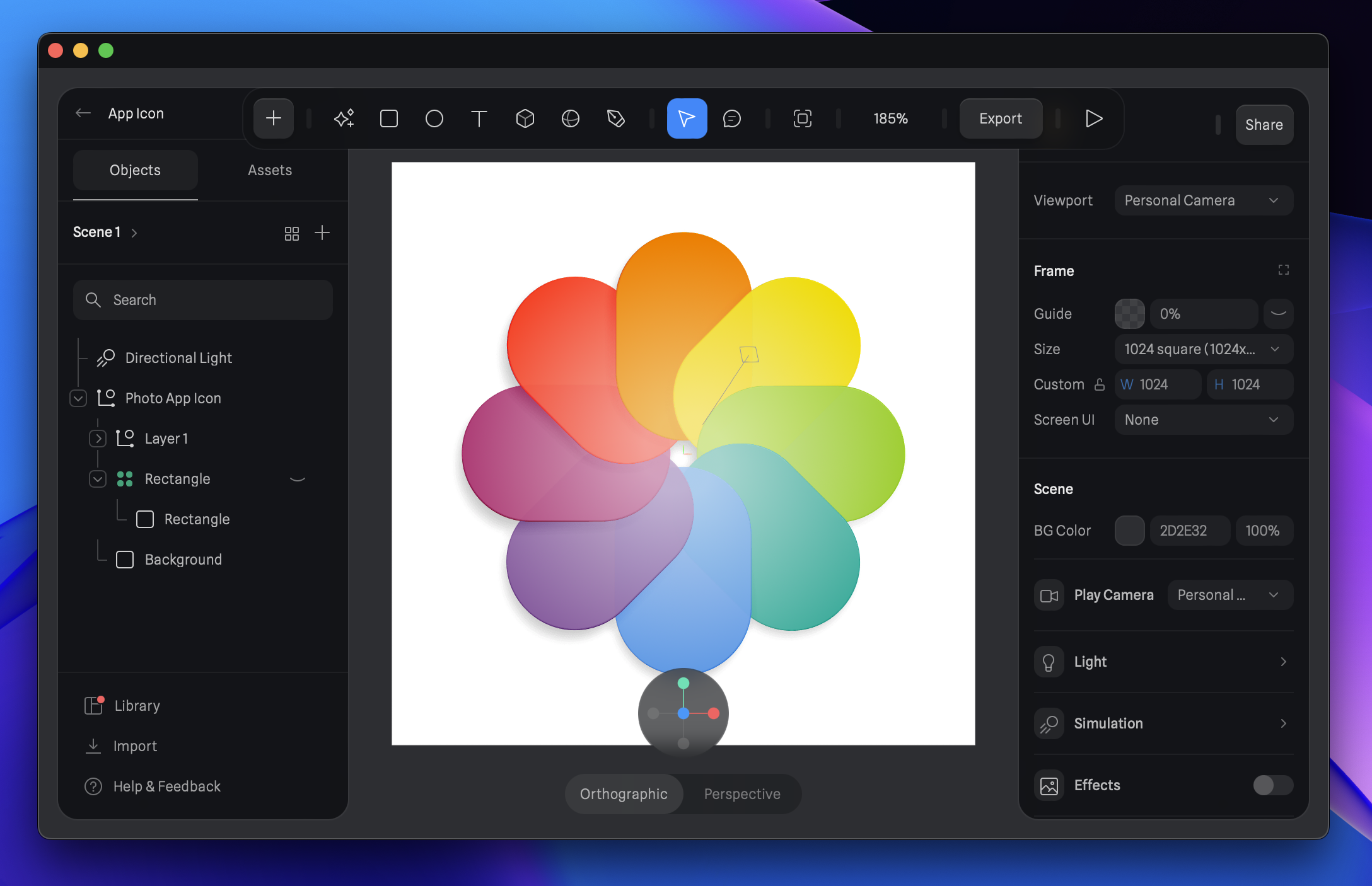 Create a visionOS App Icon - Create 3D UI for iOS and visionOS in Spline - Design+Code