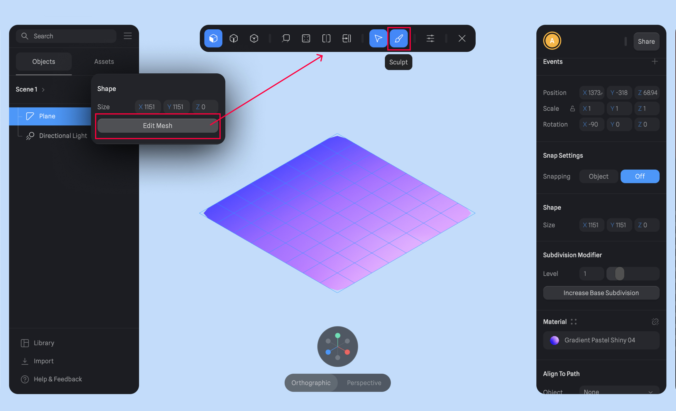 Weather Icon and Sculpting - 3D UI Interactive Web Design with Spline - Design+Code