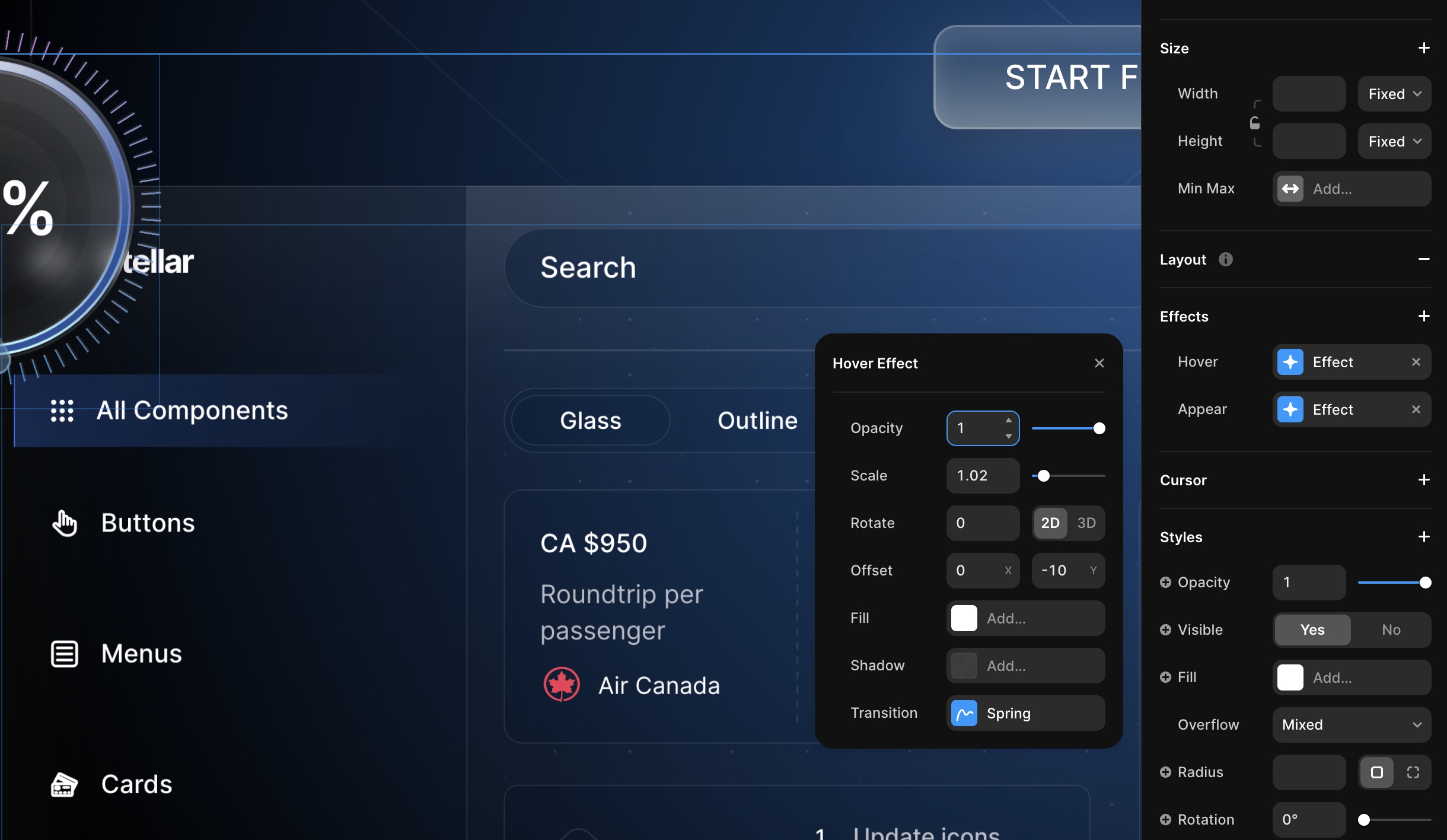 Appear, Hover, Press, Loop and Drag Effects - Master No-Code Web Design with Framer - Design+Code