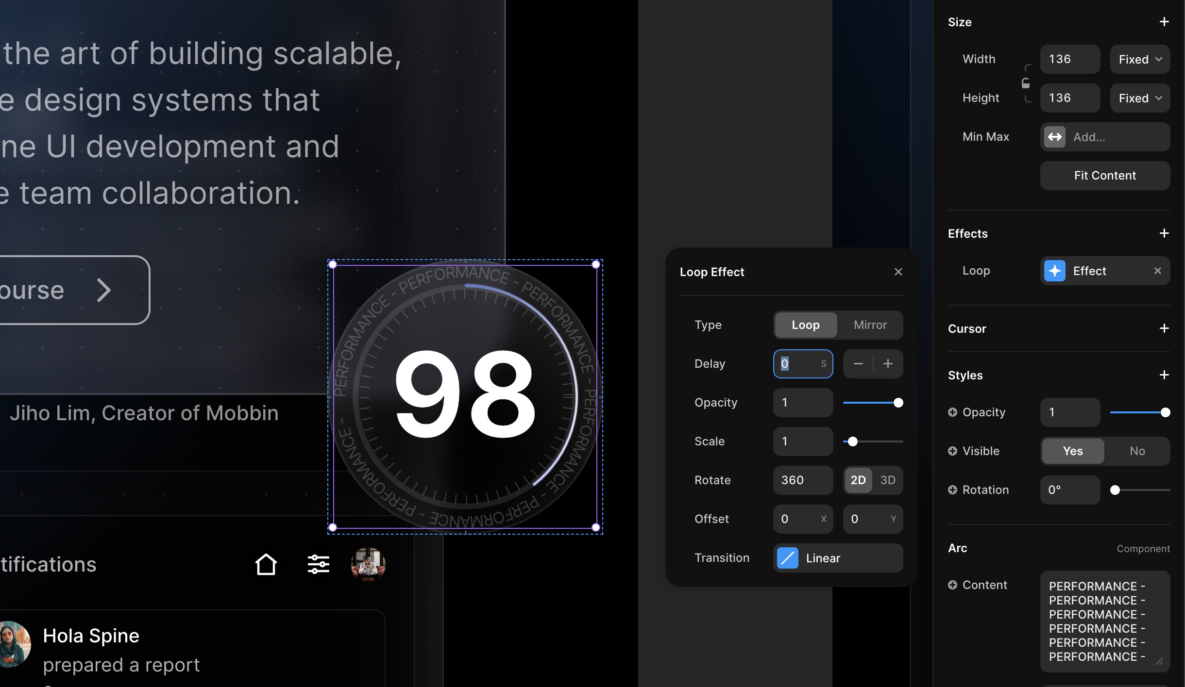 Appear Hover Press Loop And Drag Effects Master No Code Web Design With Framer Design Code