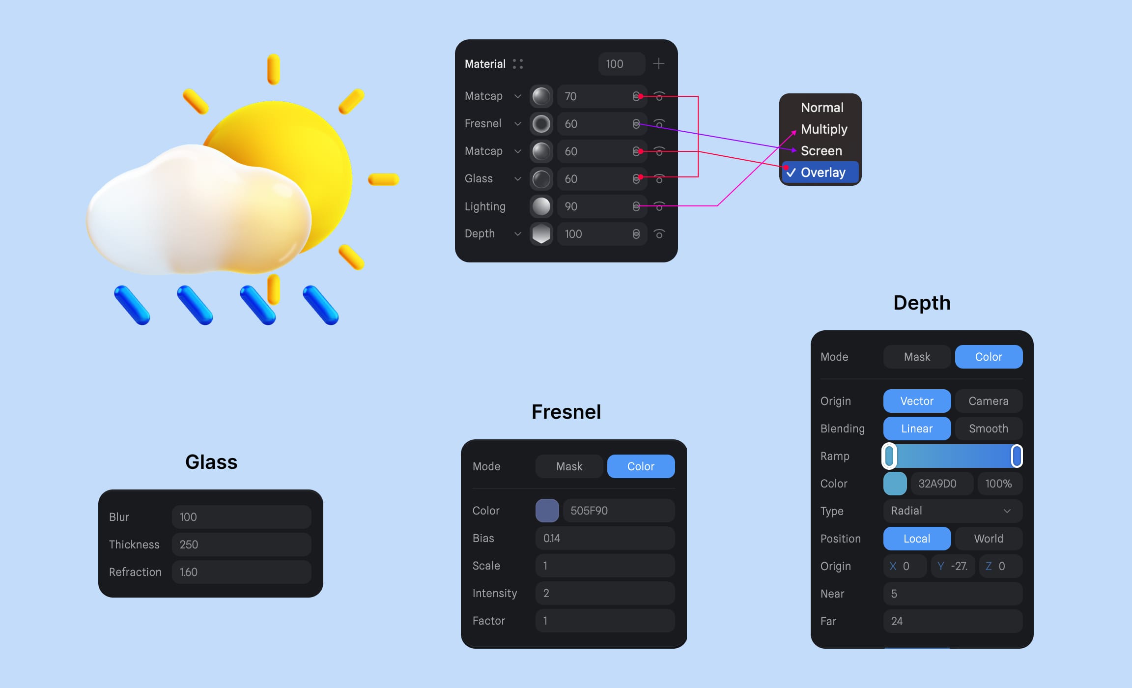 Weather Icon and Sculpting - 3D UI Interactive Web Design with Spline - Design+Code