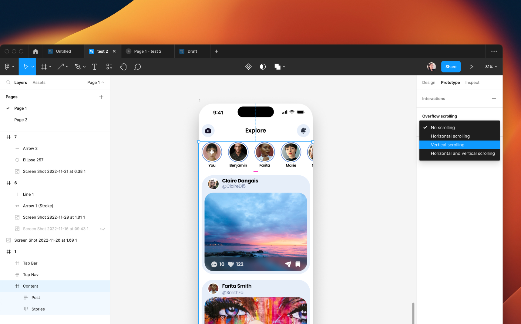 Sticky Nav and Tab Bar Prototyping - Figma Handbook - Design+Code