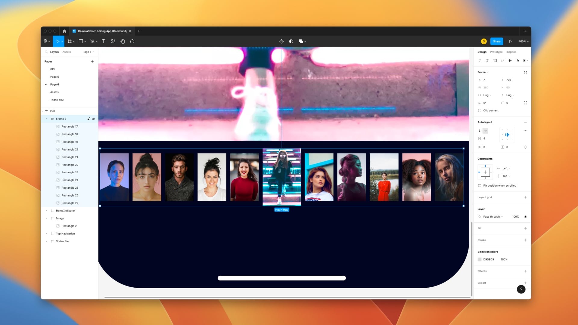 Edit and Filters - UI Design a Camera App in Figma - Design+Code