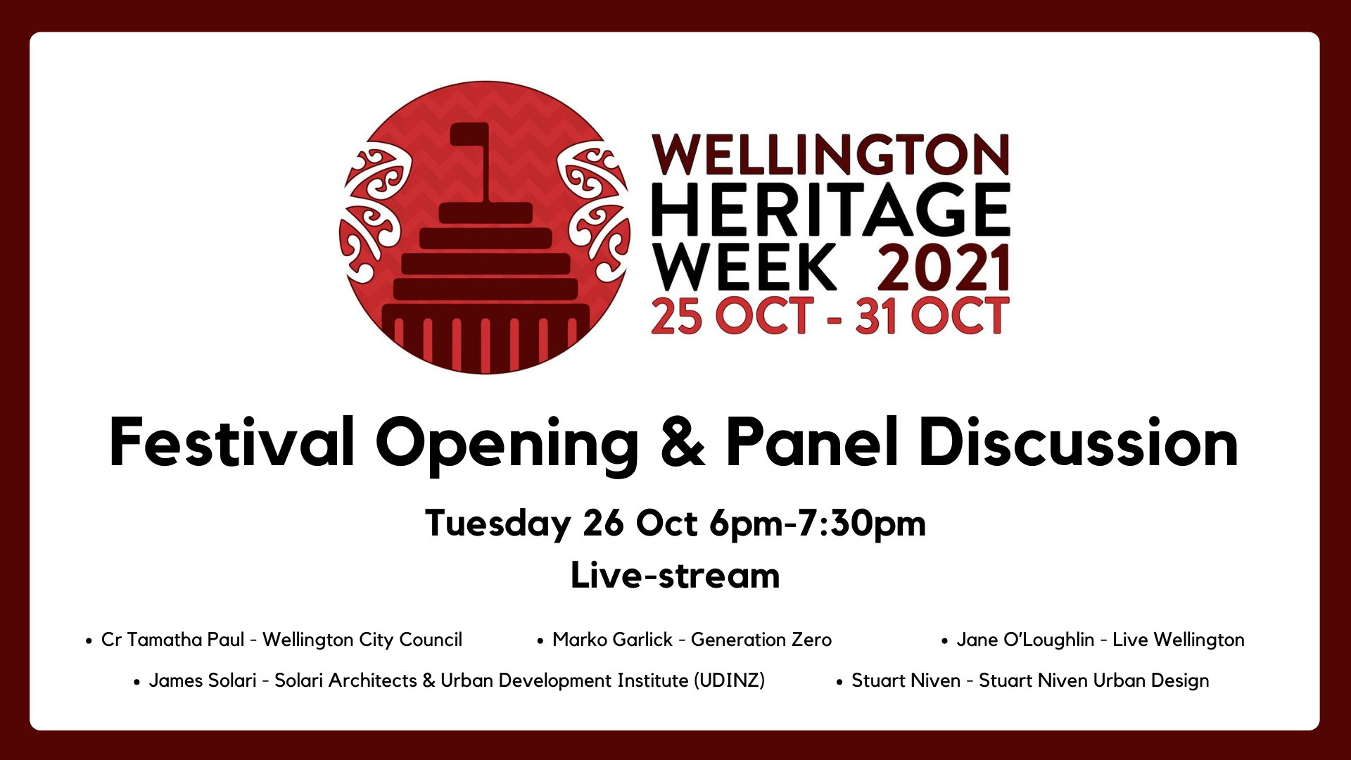 Watch the Festival Opening & Panel Discussion | Wellington Heritage ...