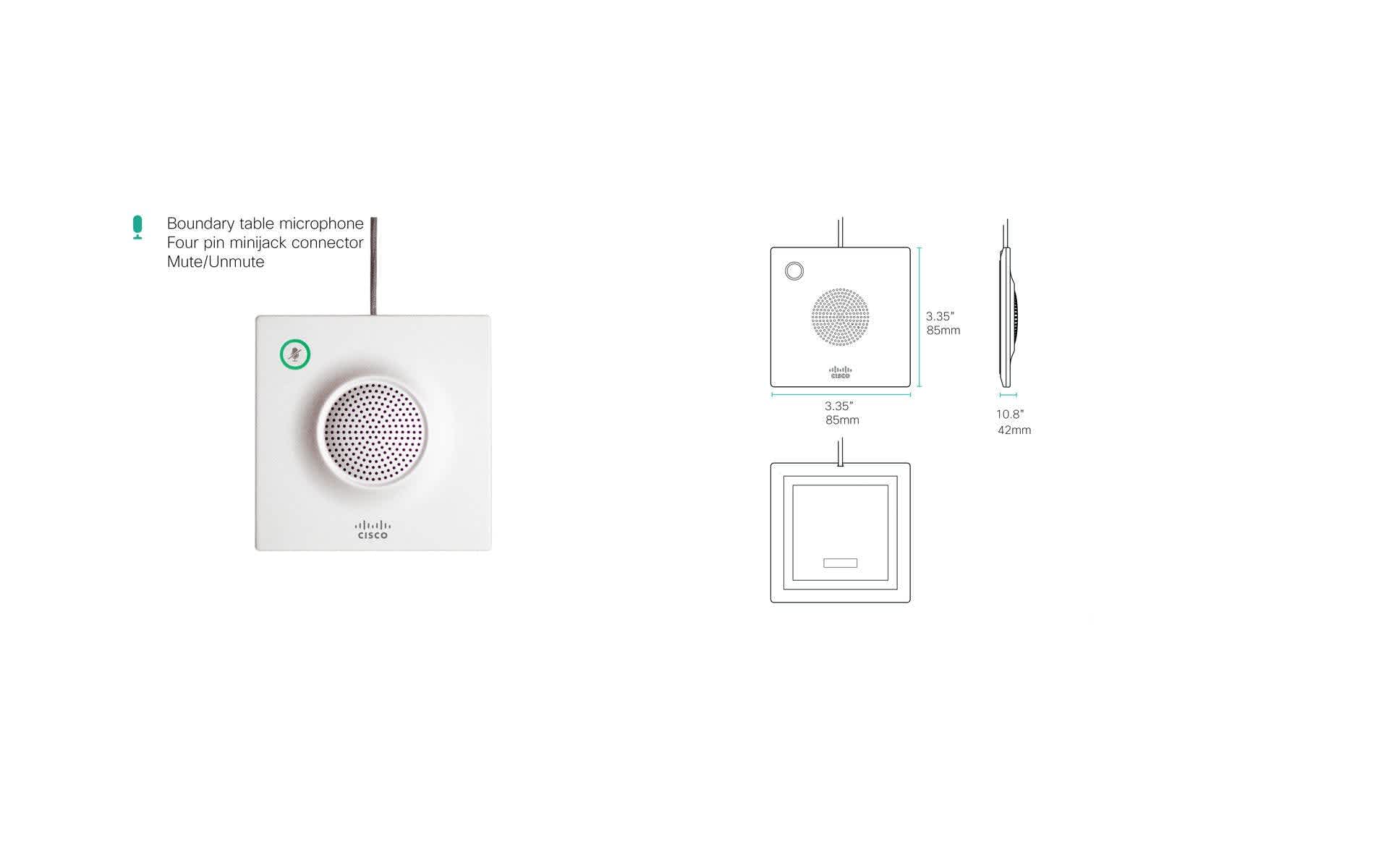 Cisco Project Workplace | Webex Mic 20 Table Microphones