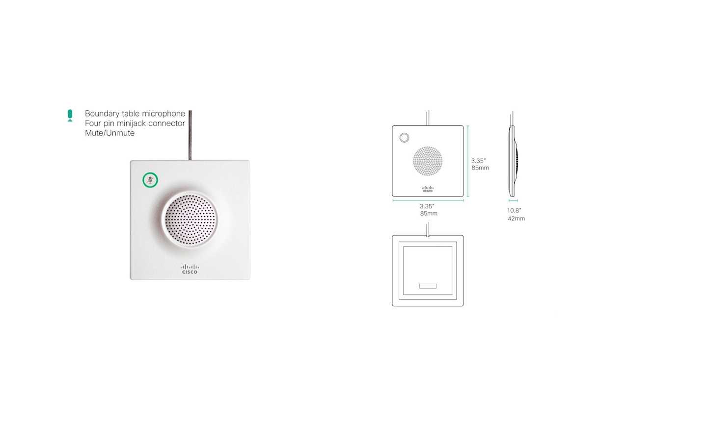 Cisco Project Workplace | Webex Mic 20 Table Microphones