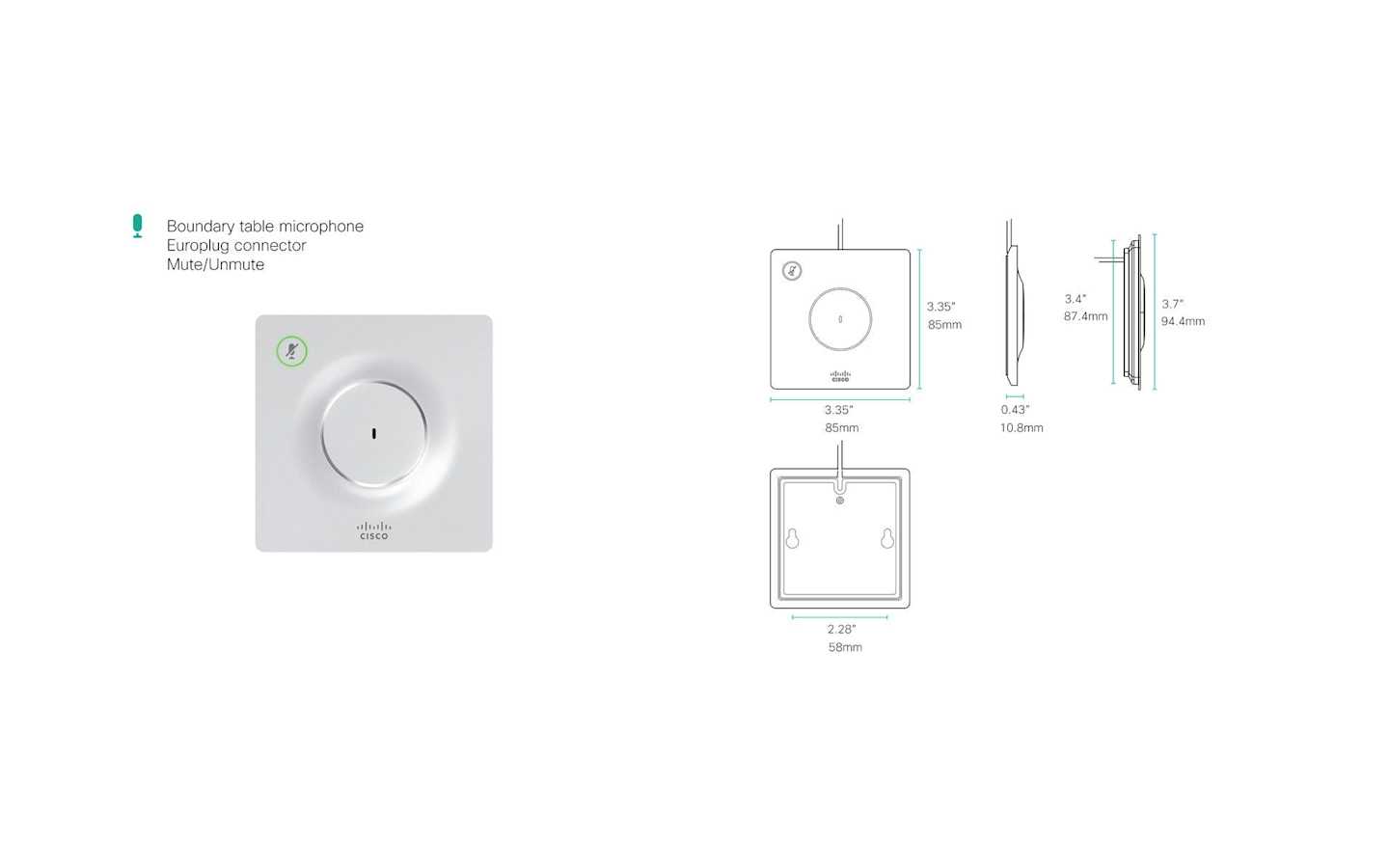 Cisco Project Workplace | Webex Mic 60 Microphone
