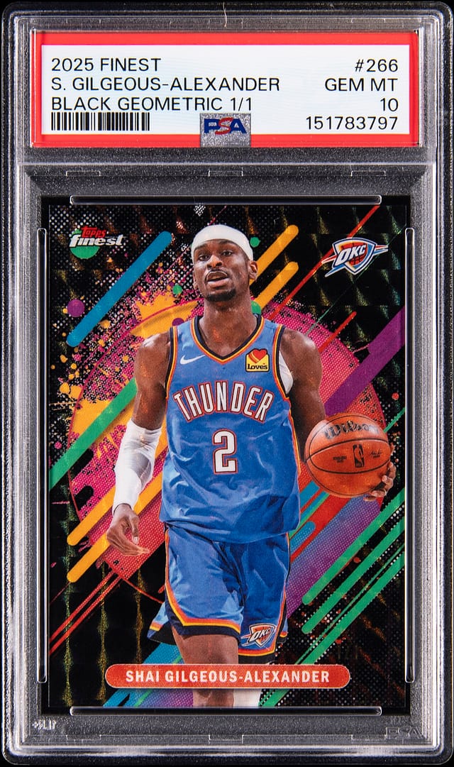 Shai 2025-26 Finest Black Geometric 1/1 PSA 10 Sale | figoca