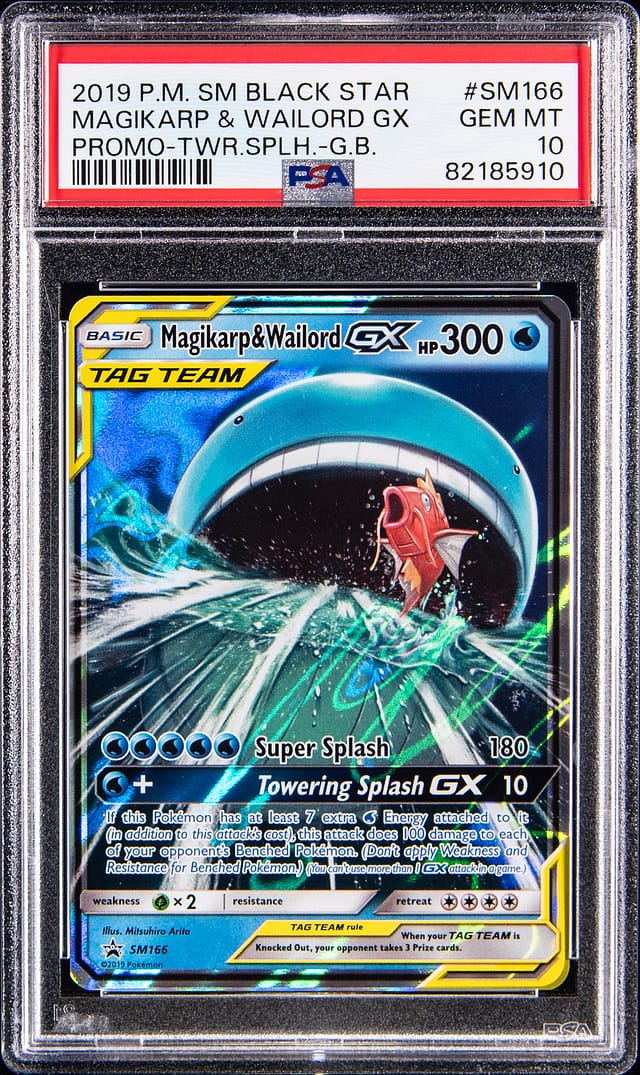 Magikarp & Wailord GX SM166 PSA 10 sells for $37K | figoca
