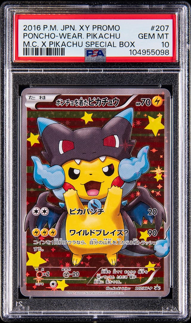 2016 Poncho Pikachu Charizard X PSA 10 Sells for $24k | figoca